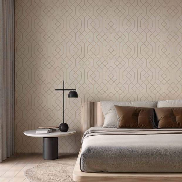 Papier Peint Trellis intissé - Coordonné - La Maison Bineau